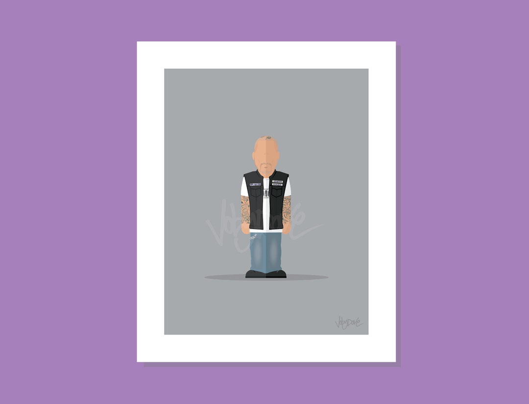 Happy Lowman - Sons of Anarchy Minimalist Art Print (8x10) - Etsy