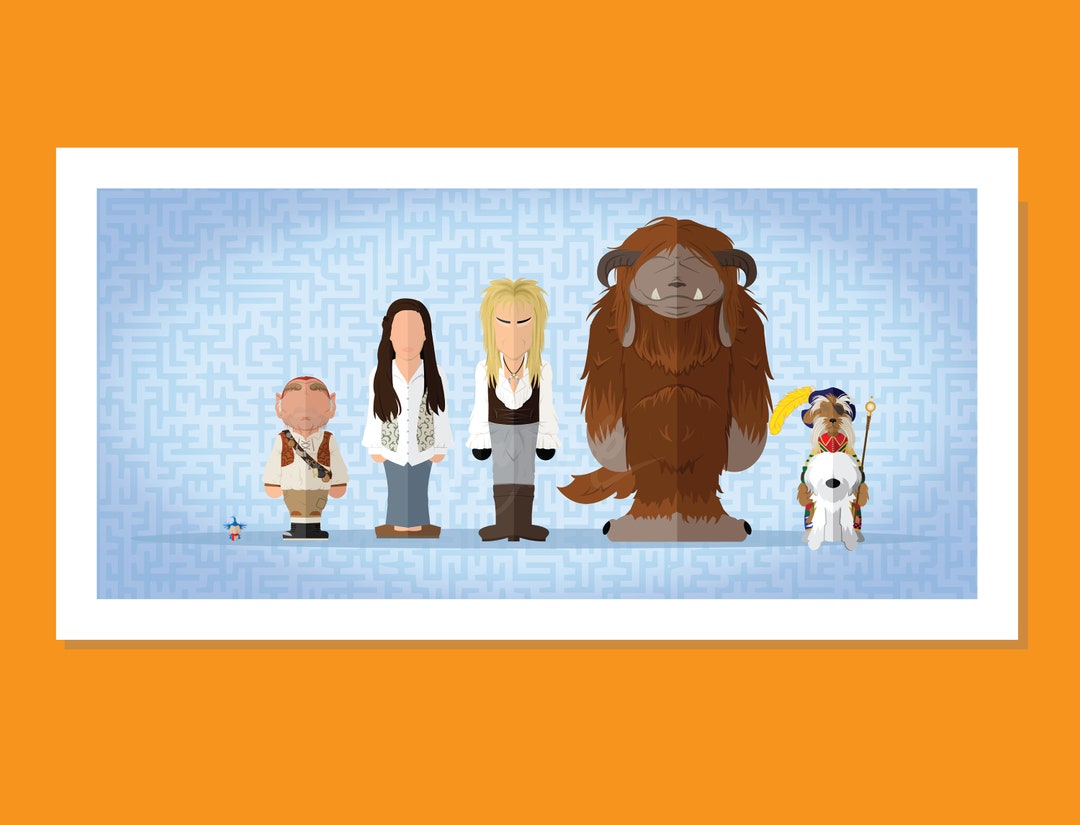 Labyrinth - 420x210mm Minimalist TV Television Movie Film Artwork Print ...