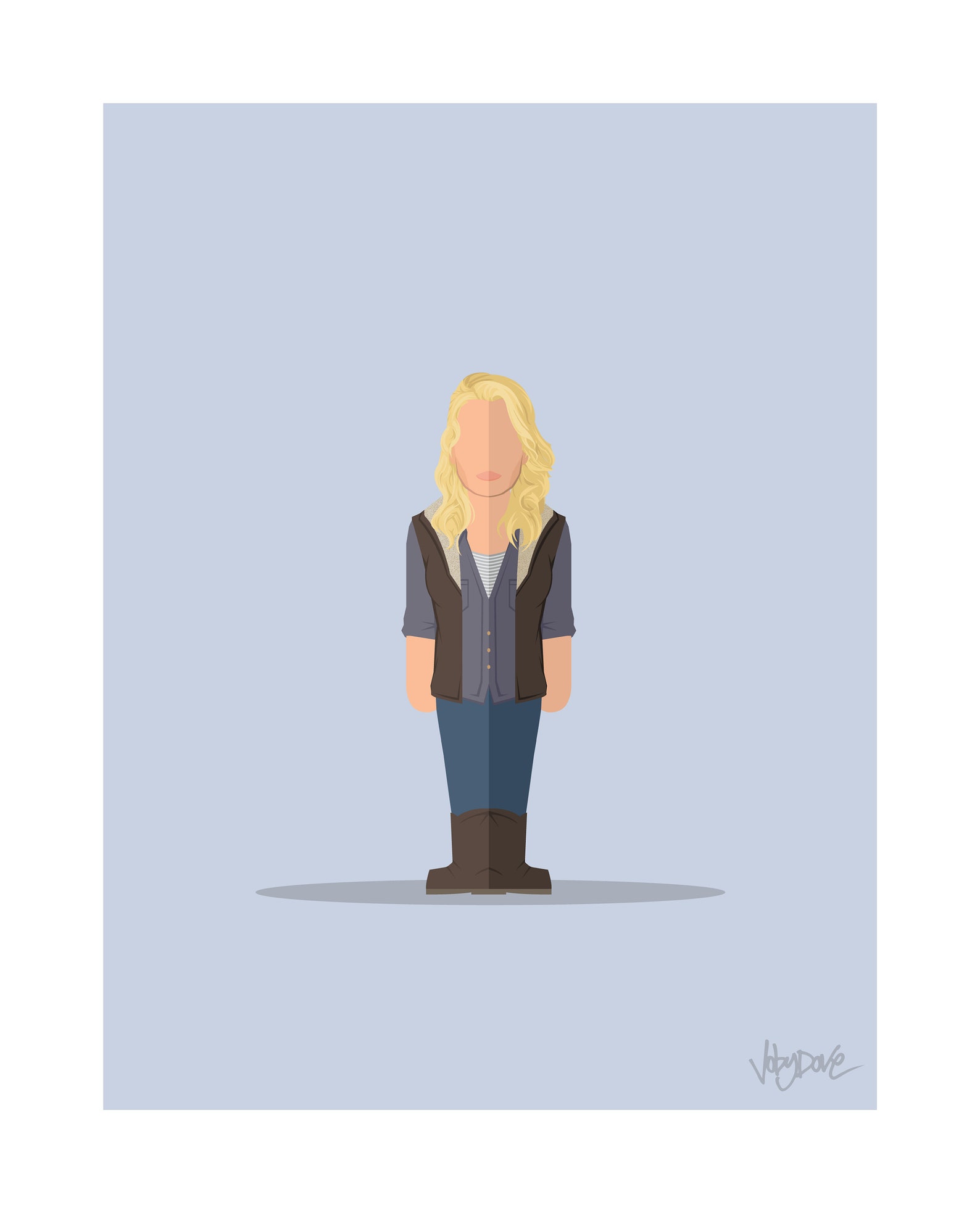 Andrea 8x10 Minimalist the Walking Dead TV Television - Etsy