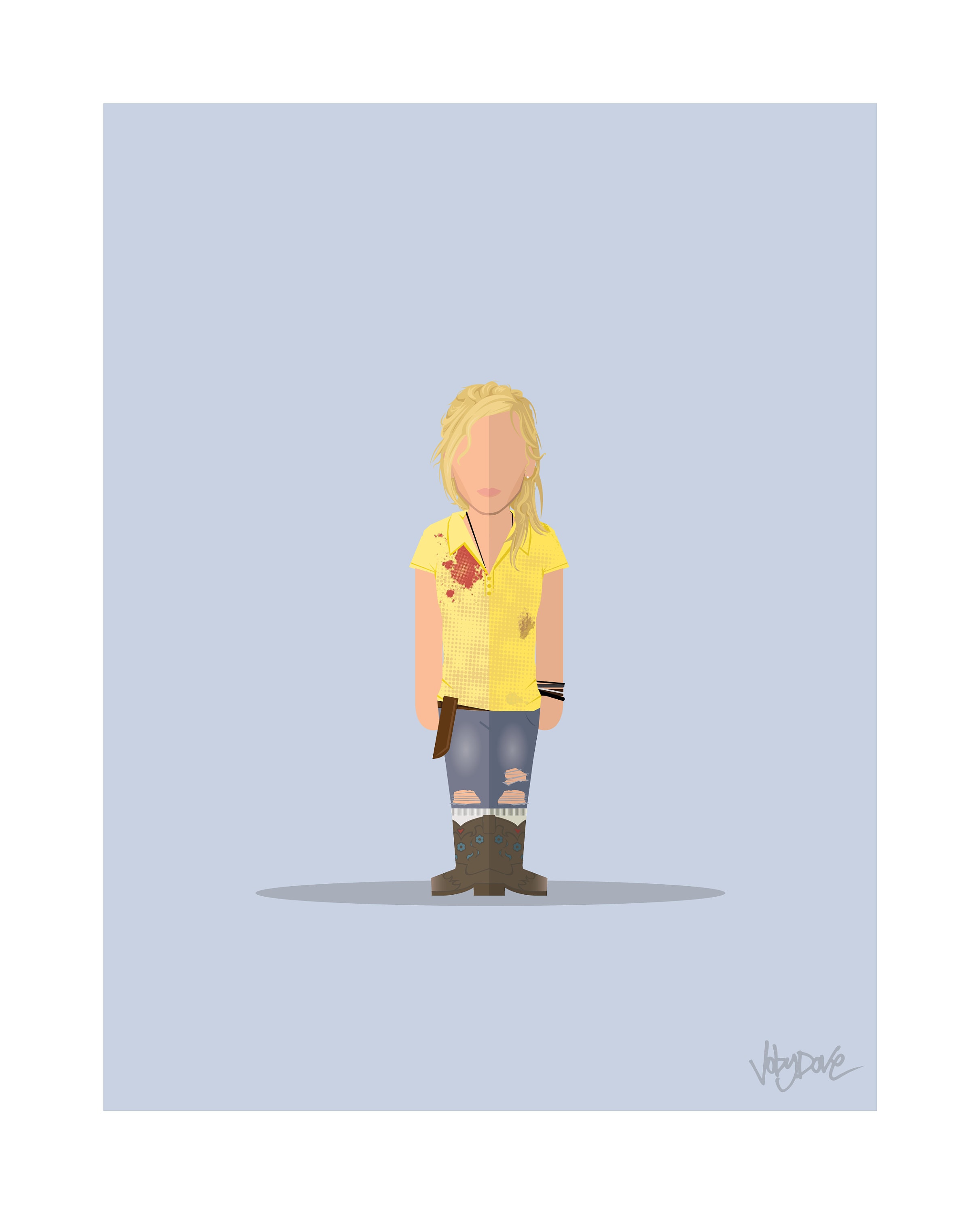 Beth 8x10 Minimalist The Walking Dead TV Television | Etsy