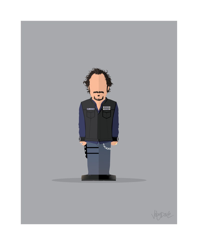 Tig Trager 8x10 Minimalist Sons of Anarchy SOA - Etsy