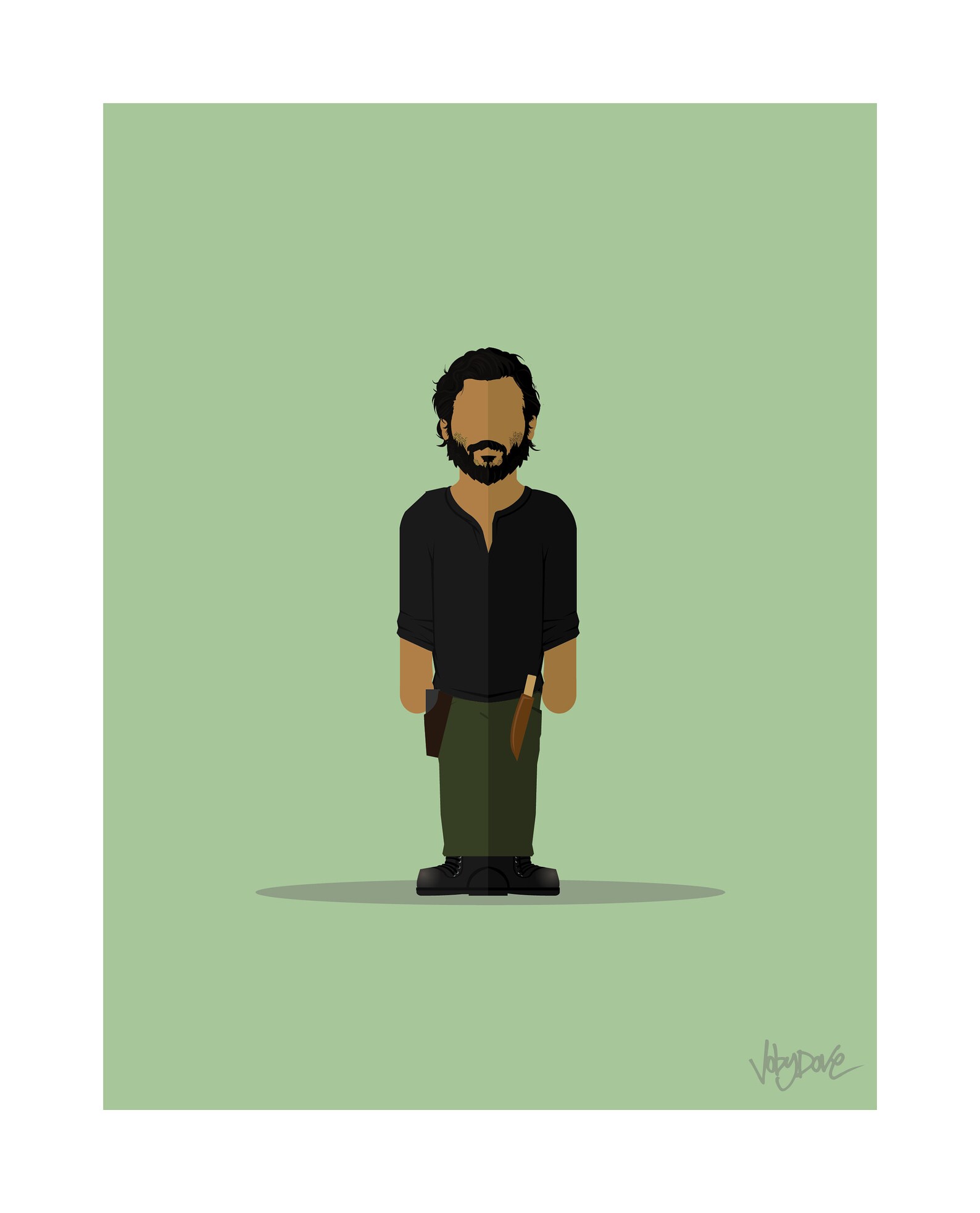 Siddiq - 8x10" Minimalist the Walking Dead TV Television Movie Film ...
