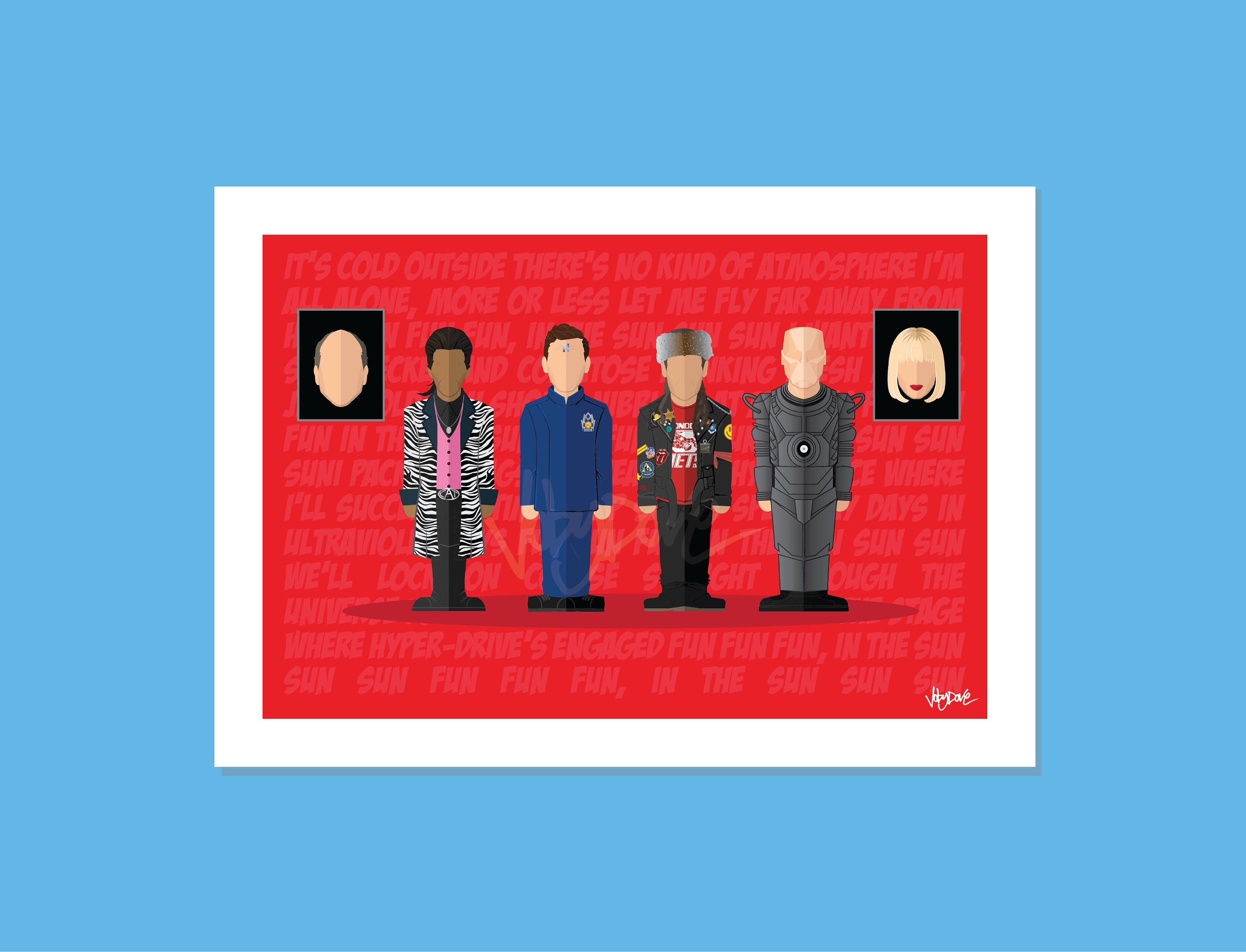 Red Dwarf - 420x297mm Minimalist TV Television Movie Film Artwork Print ...