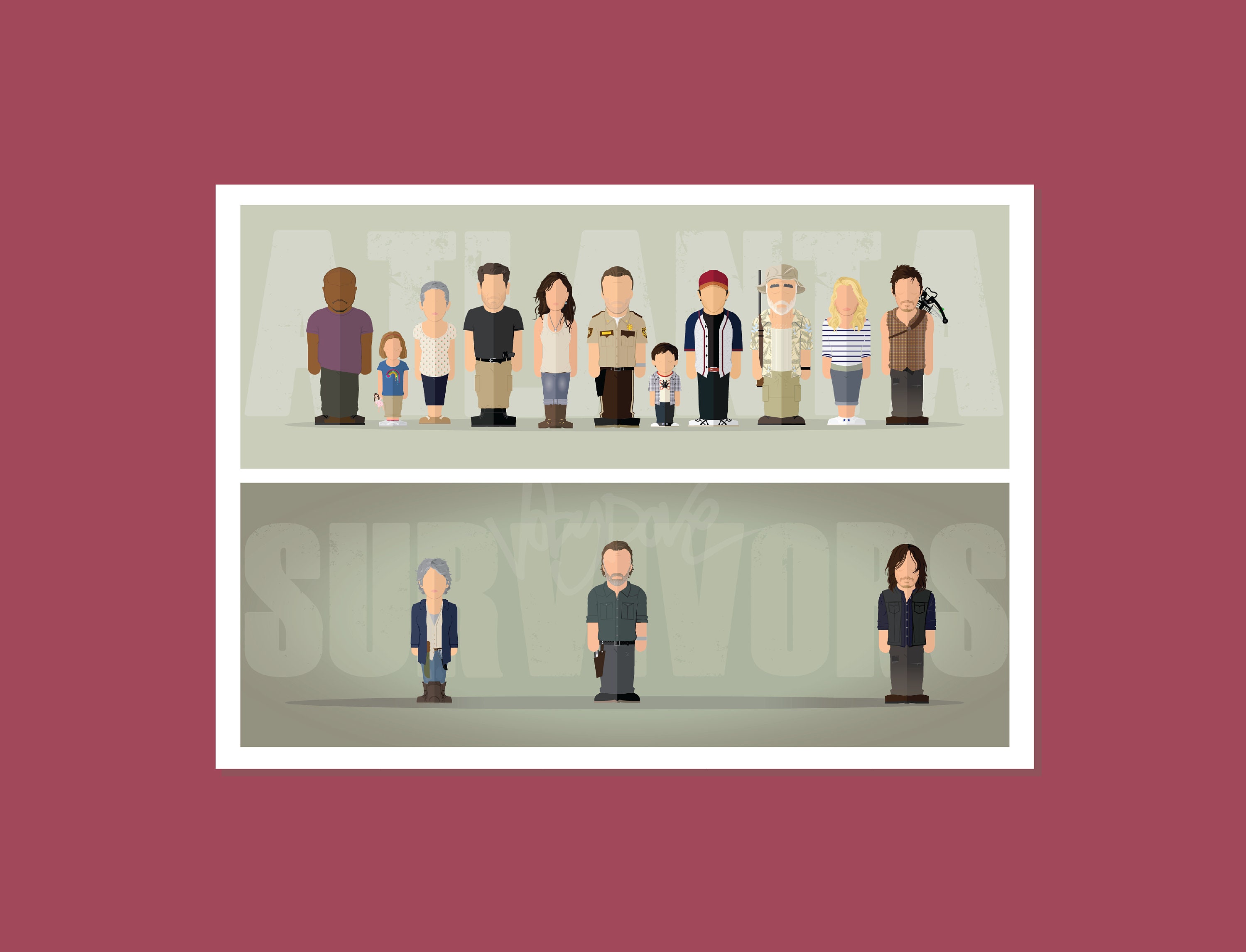 Atlanta Survivors season 1-8 A3 420x297mm Minimalist the - Etsy
