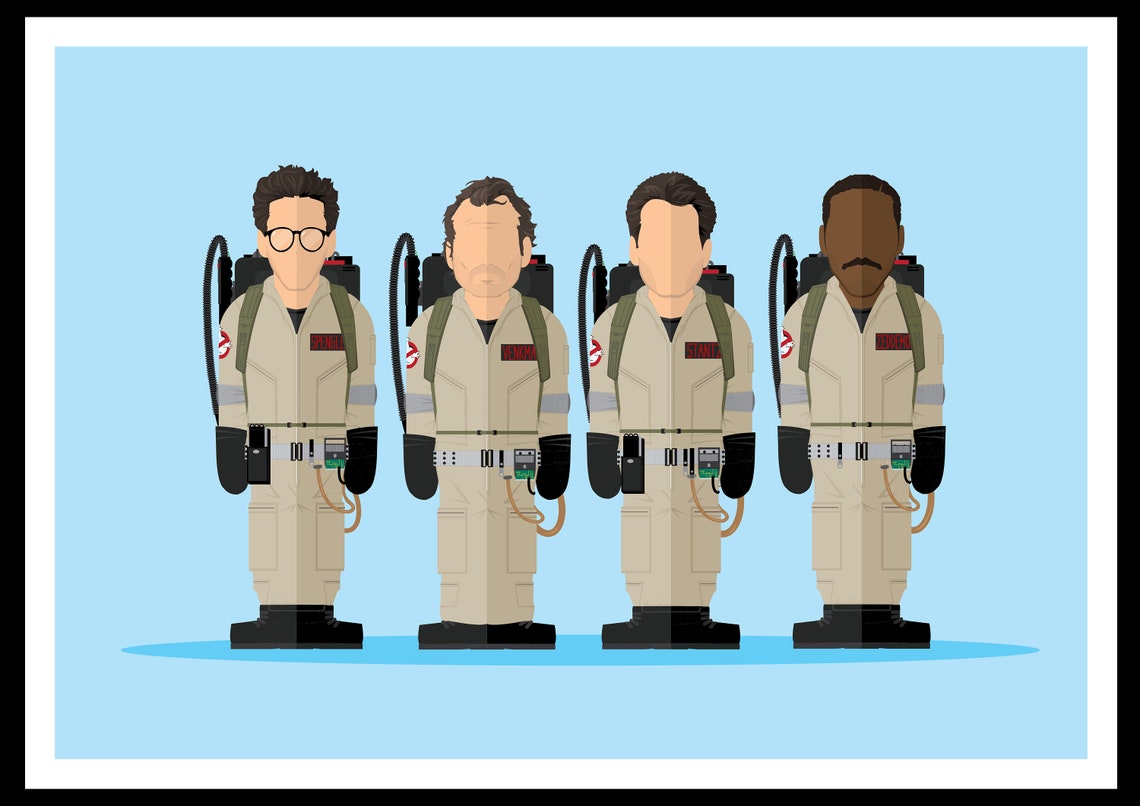 Ghostbusters A3 420x297mm Minimalist 80s TV Television Movie Film ...