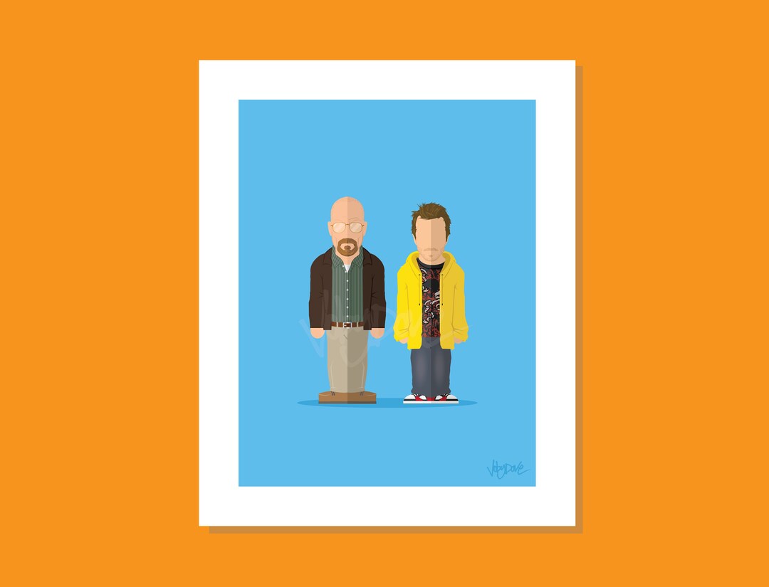 Jesse and Walt 8x10 Minimalist Breaking Bad TV - Etsy