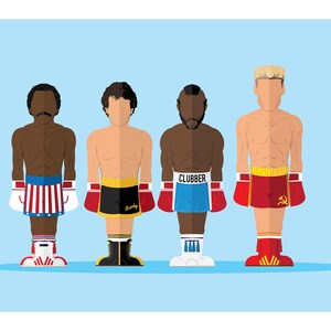 Rocky Movie Poster: Minimalist 80s Film Art Print (A3) - Etsy