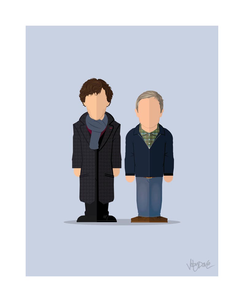 Sherlock - 8x10" Minimalist TV Television Movie Film Artwork Print ...