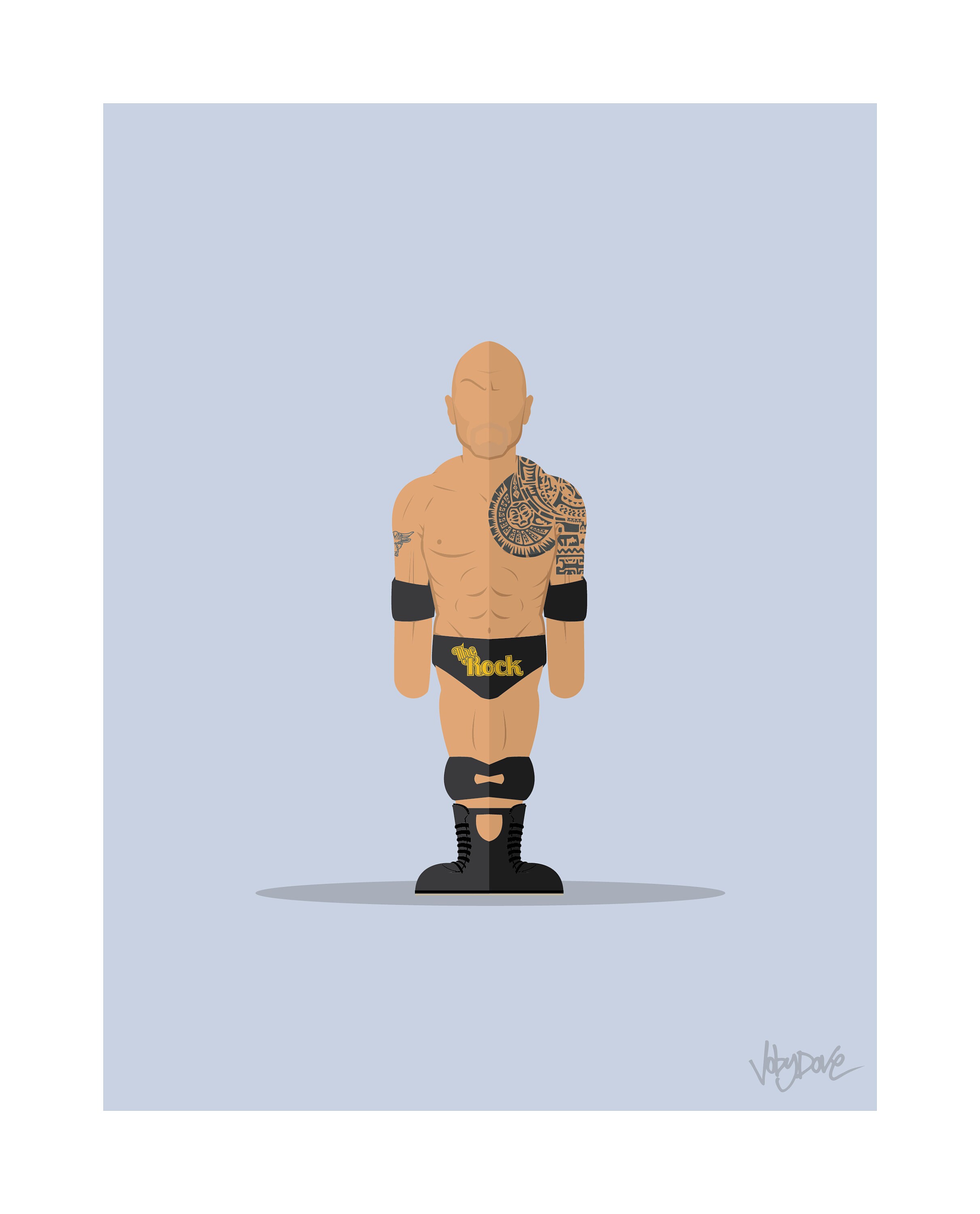 The Rock Dwayne Johnson 8x10 Minimalist Wrestling TV Television Movie ...