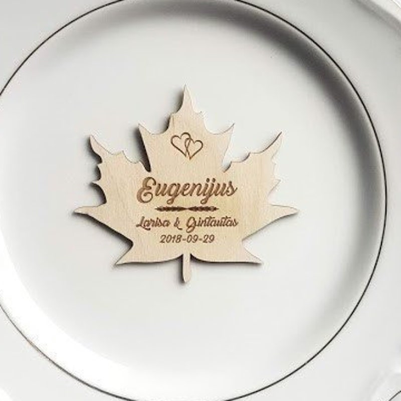 Leaf Name Card - Etsy