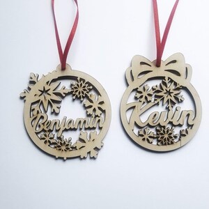 Personalized Name Snowflake, Custom Christmas Tree Decoration Gift ...