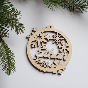 Personalized Name Snowflake, Custom Christmas Tree Decoration Gift ...