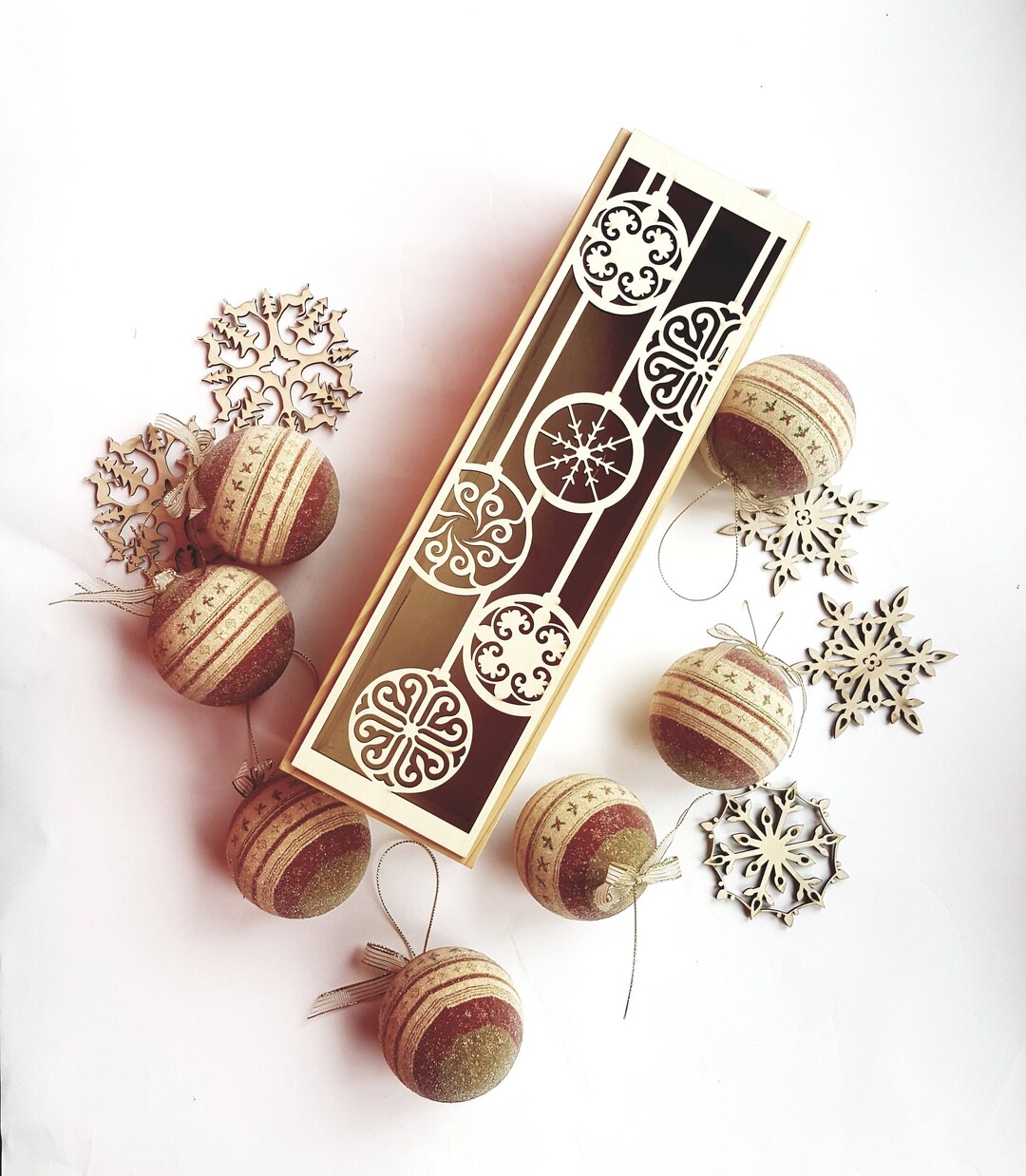 Engraved Christmas Wine Box Wood Wine Gift Laser Cut Wine Case One ...