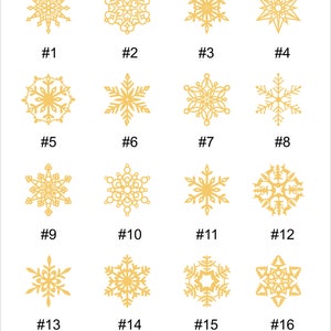 Wooden Snowflake Set of 12 Christmas Tree Ornaments Laser Cut Wood ...