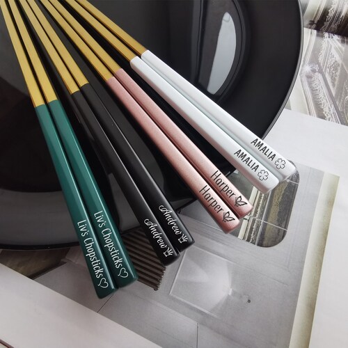 Personalized Stainless Steel Chopsticks Custom Chopsticks - Etsy
