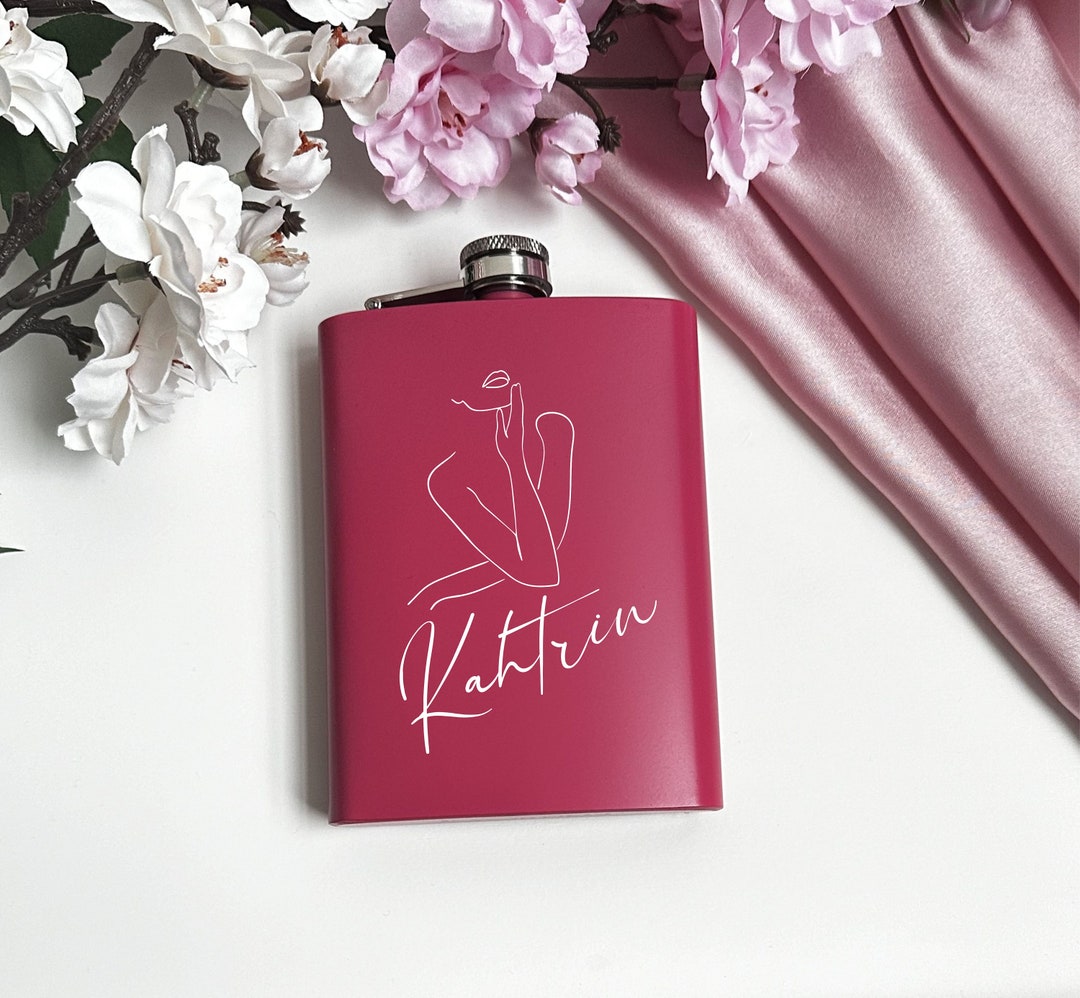 Custom Bride Bridesmaids Hip Flask Engraved Flask for Ladies Women ...