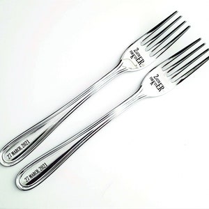 Personalized Cake Forks Wedding Keepsake for Bride and Groom Silver ...