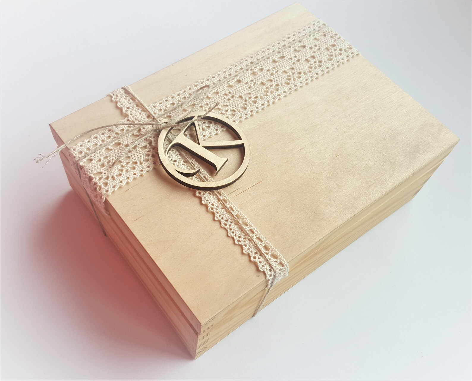 Custom Initial Gift Tag, Personalized Wooden Letter Ornament, Laser Cut ...