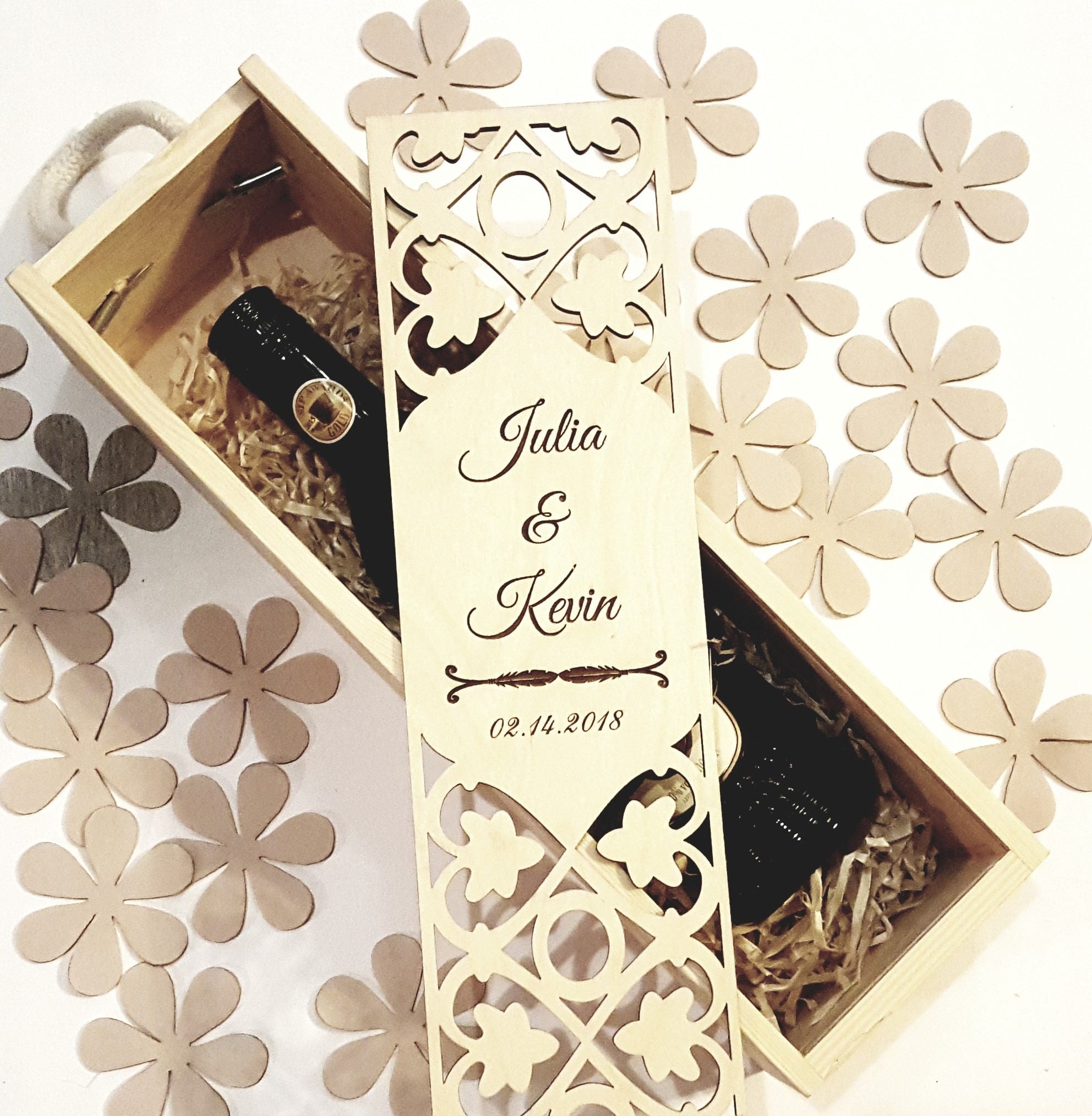 Wine Box Ceremony Wedding Engraved Wine Case Custom Gift for - Etsy