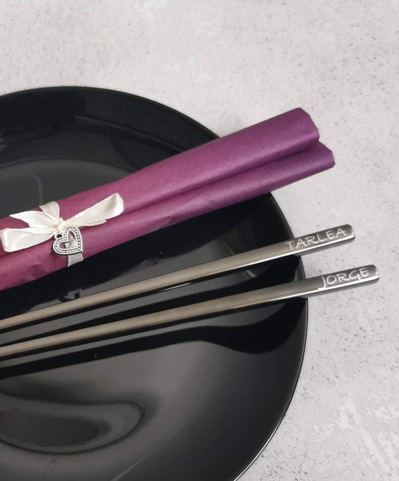 Custom Chopsticks Set GIFT WRAPPED Personalized Laser - Etsy