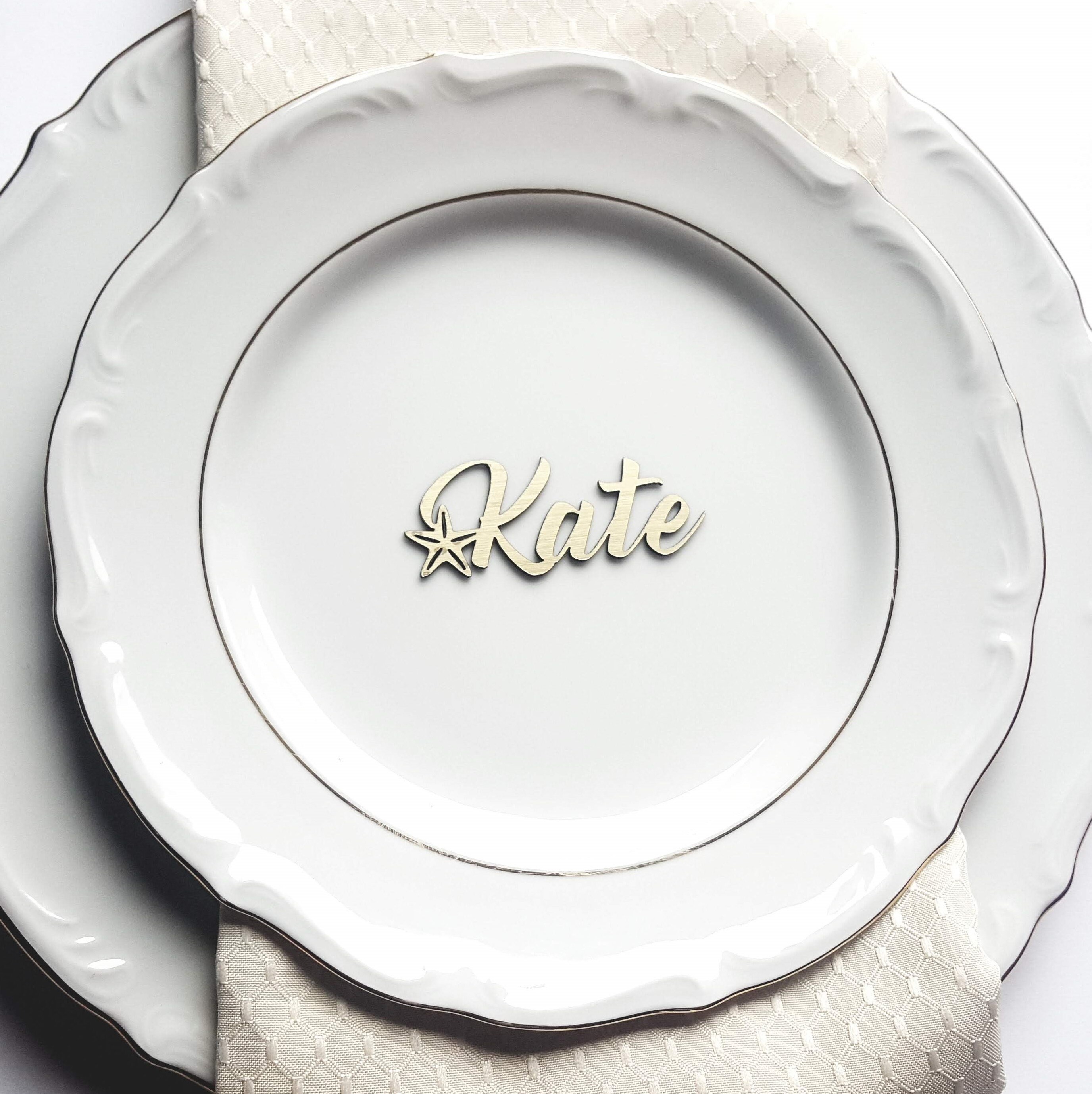 Beach Wedding Name Cards Starfish Laser Cut Place Seating - Etsy