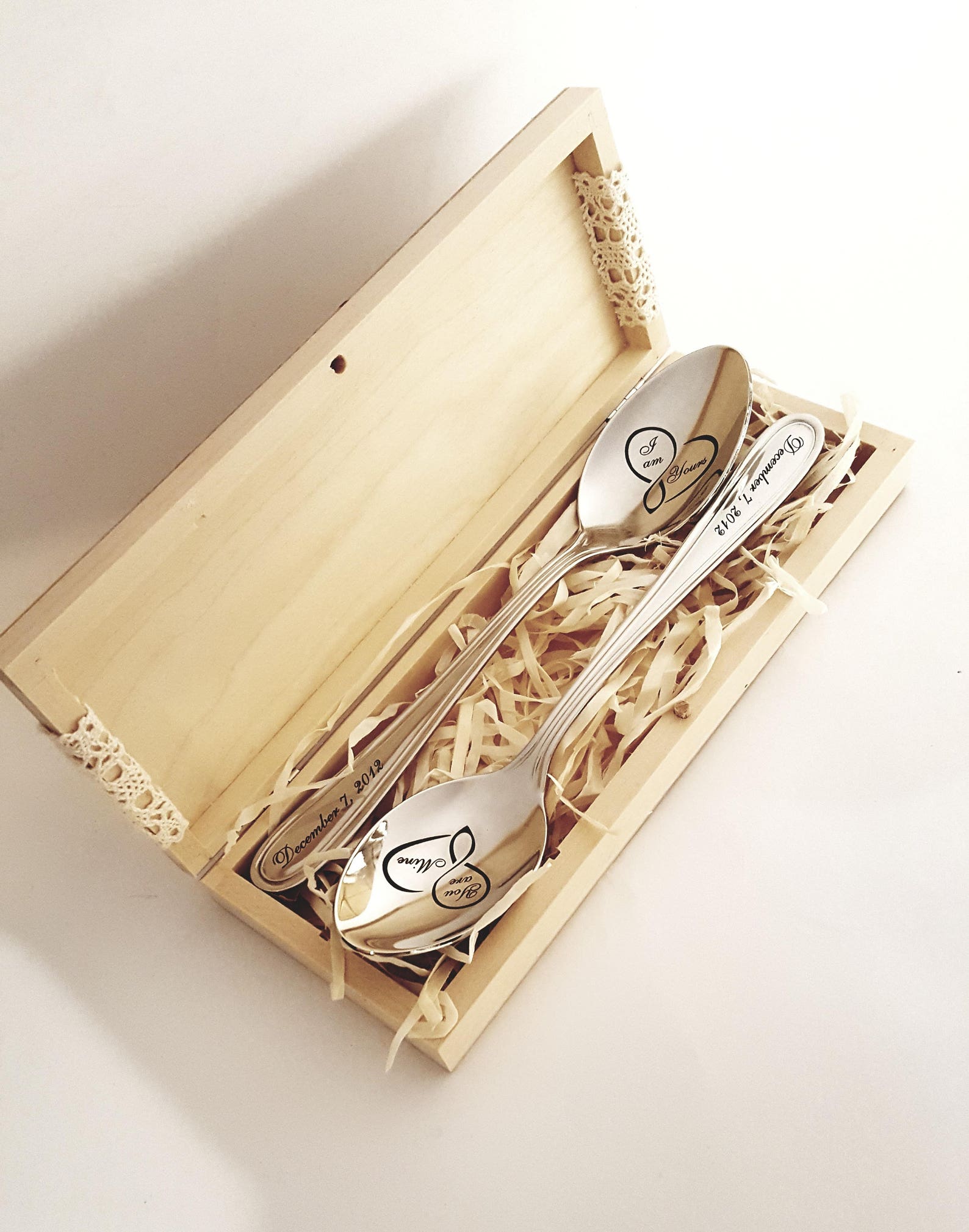 Wedding Gift for Kitchen Engraved Spoons for Couple Happy | Etsy