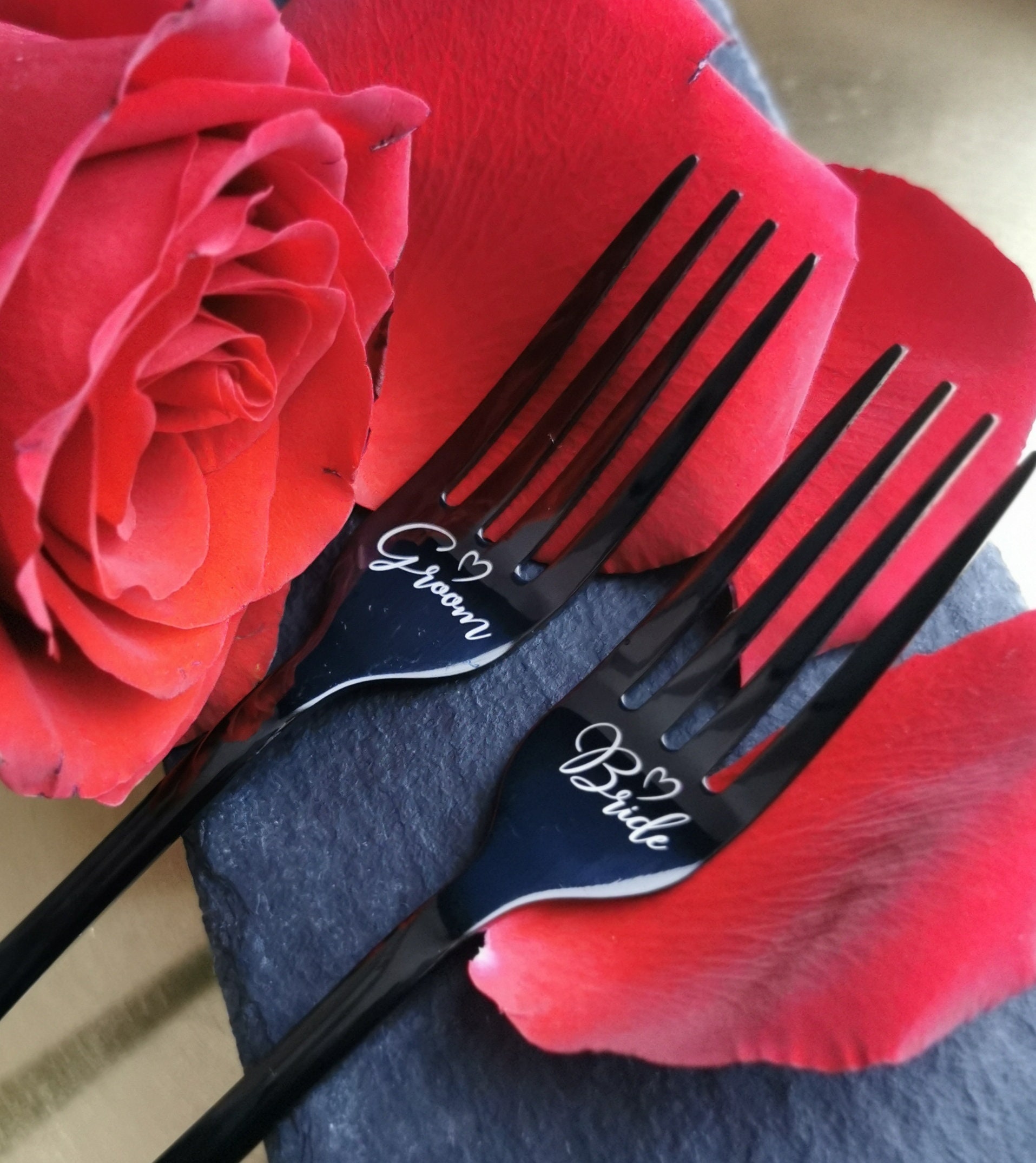 Custom Engraved Wedding Cutlery Set for Couple Bridal Shower - Etsy