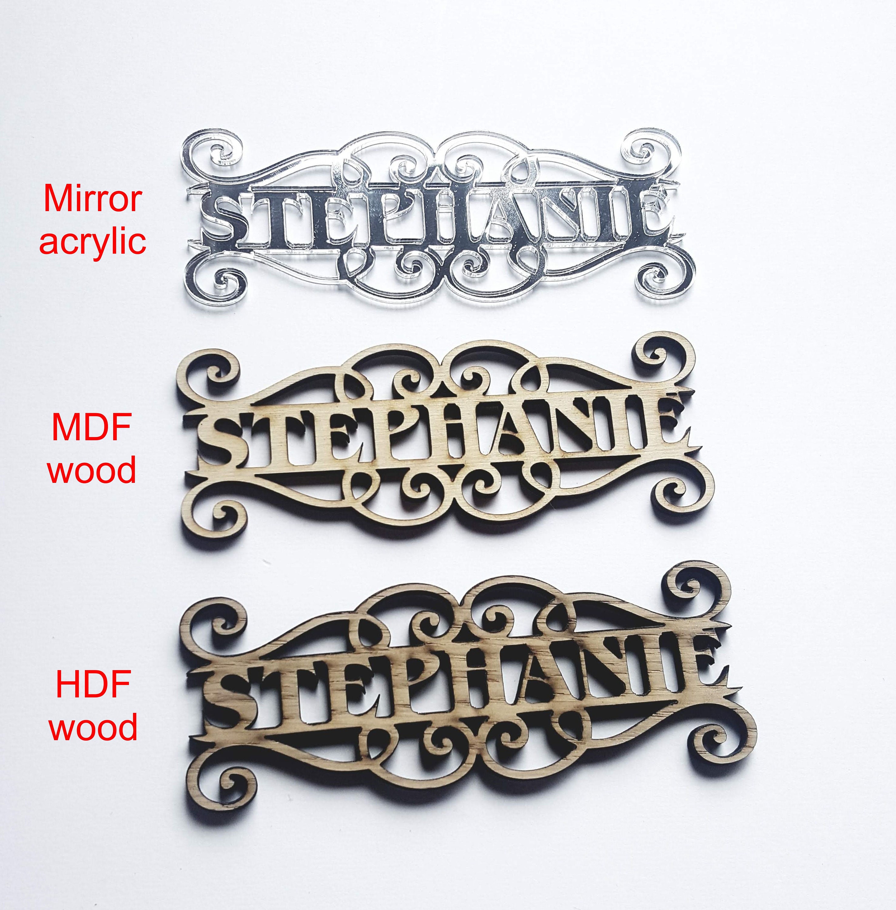 Custom Name Cards Wedding Place Cards Laser Cut Name Tags | Etsy