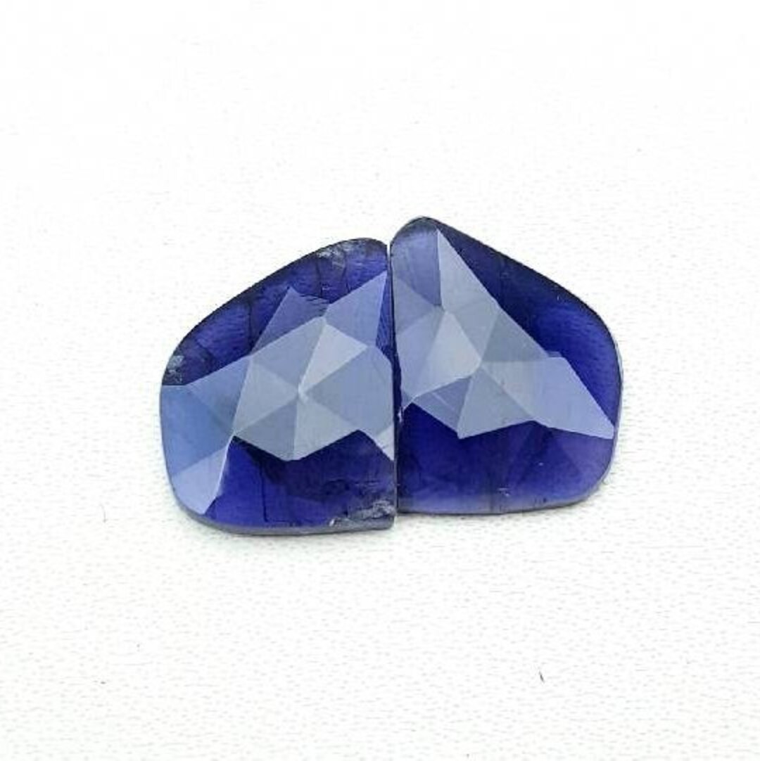 Natural Iolite Rose Cut Matching Pair Top Quality Iolite Faceted ...