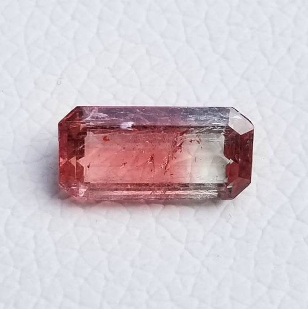Natural Bio Tourmaline Faceted Loose Gemstone, Watermelon Tourmaline ...