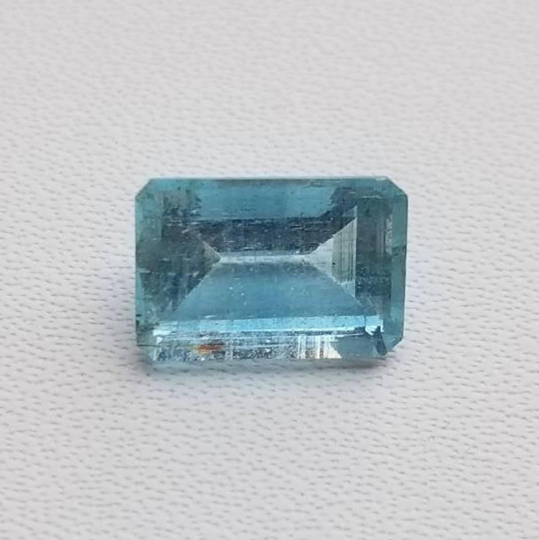 NATURAL AQUAMARINE GEMSTONE Rectangle Shape 2.20CT High Quality ...