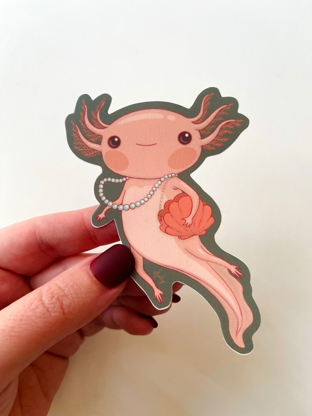 Fancy Axolotl Vinyl Sticker - Etsy