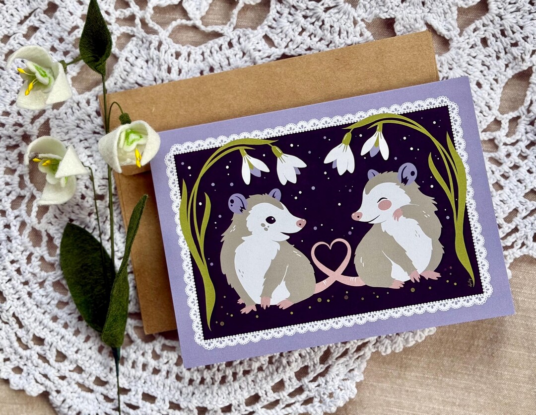 Possum Love Greeting Card - Etsy