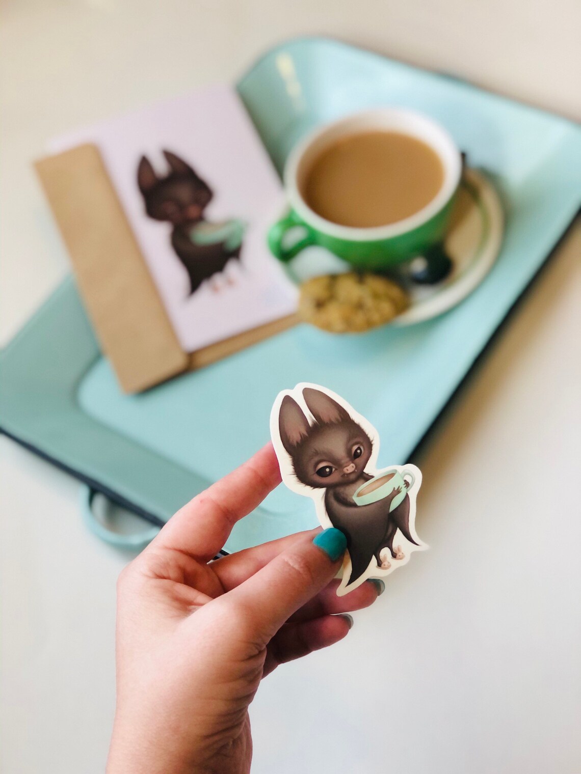 Grumpy Bat Vinyl Sticker - Etsy