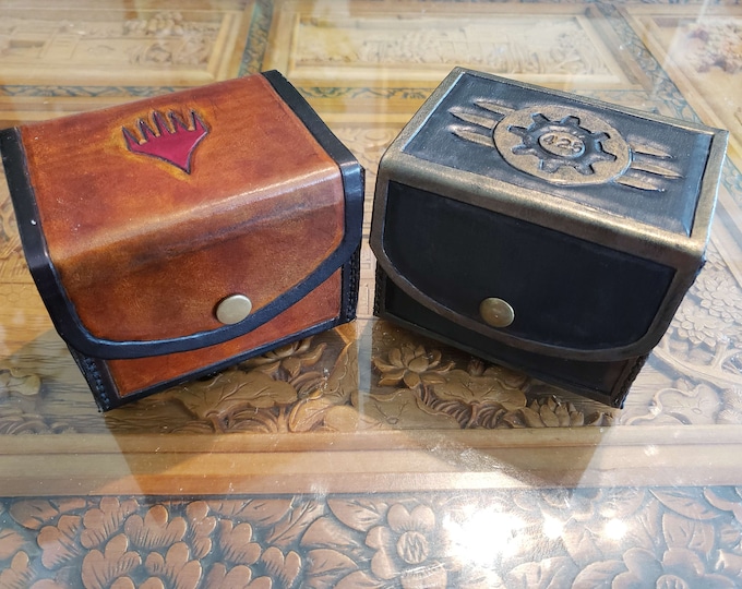 Leather Deck Box - Etsy