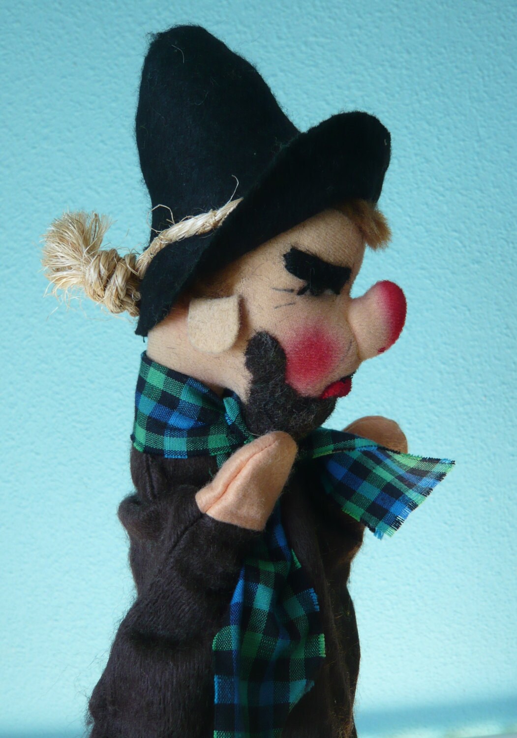 Vintage Punch and Judy, Hand Puppet, Robber, German Räuber Hotzenplotz ...