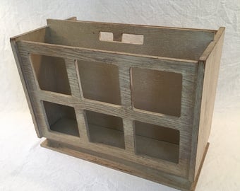 Wood magazine rack | Etsy