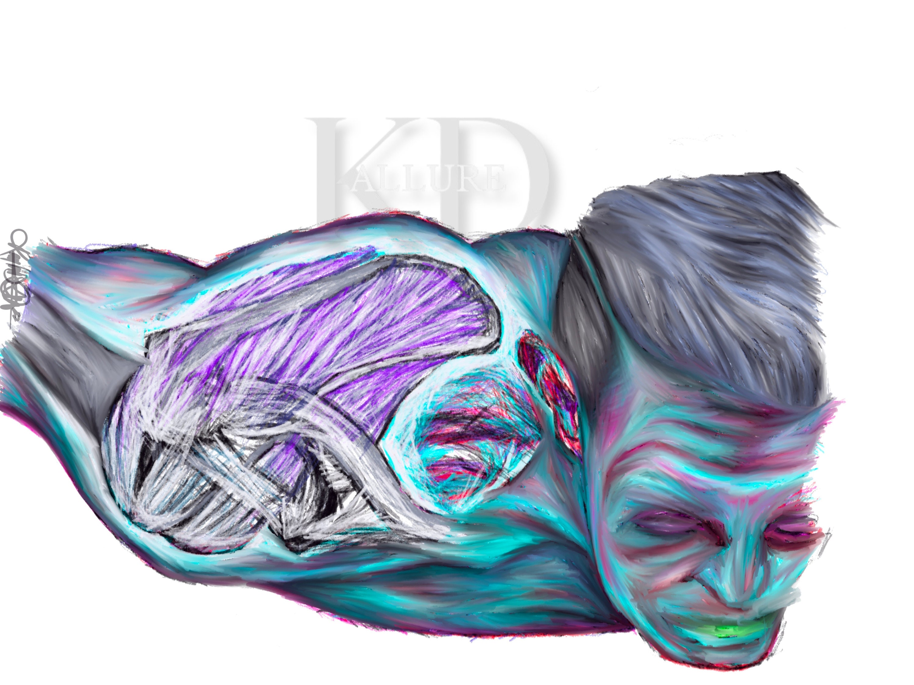 Top View of Rotator Cuff-vibrant Colors,digital Hand Drawn Art, iPad ...