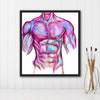 8x10 Matted, Black Matte, Anatomy Print- Surface Muscles of Chest, Hand ...