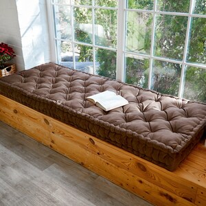 Bench Cushion Seating, Velvet Tufted Custom Pillow, Floor Cushion ...