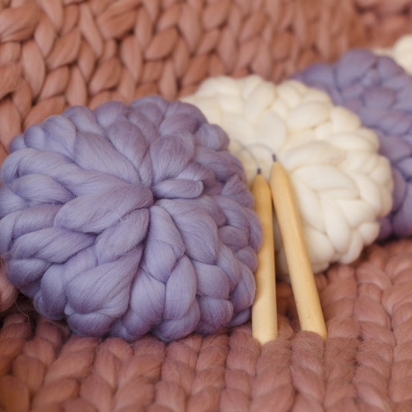 Chunky Knit Blanket Kit - Etsy