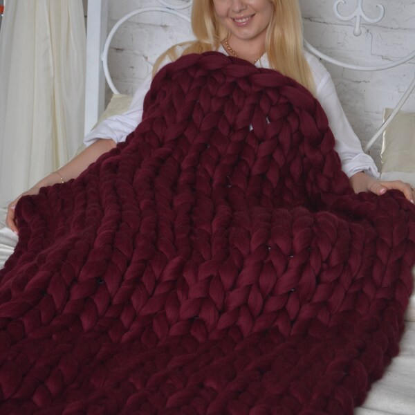Knit Throw - Etsy