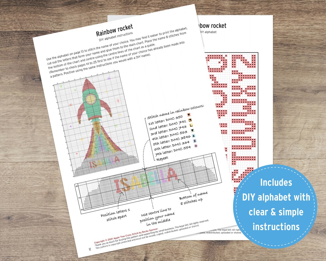 Rocket Cross Stitch Pattern, Space Cross Stitch Pattern, Outer Space ...