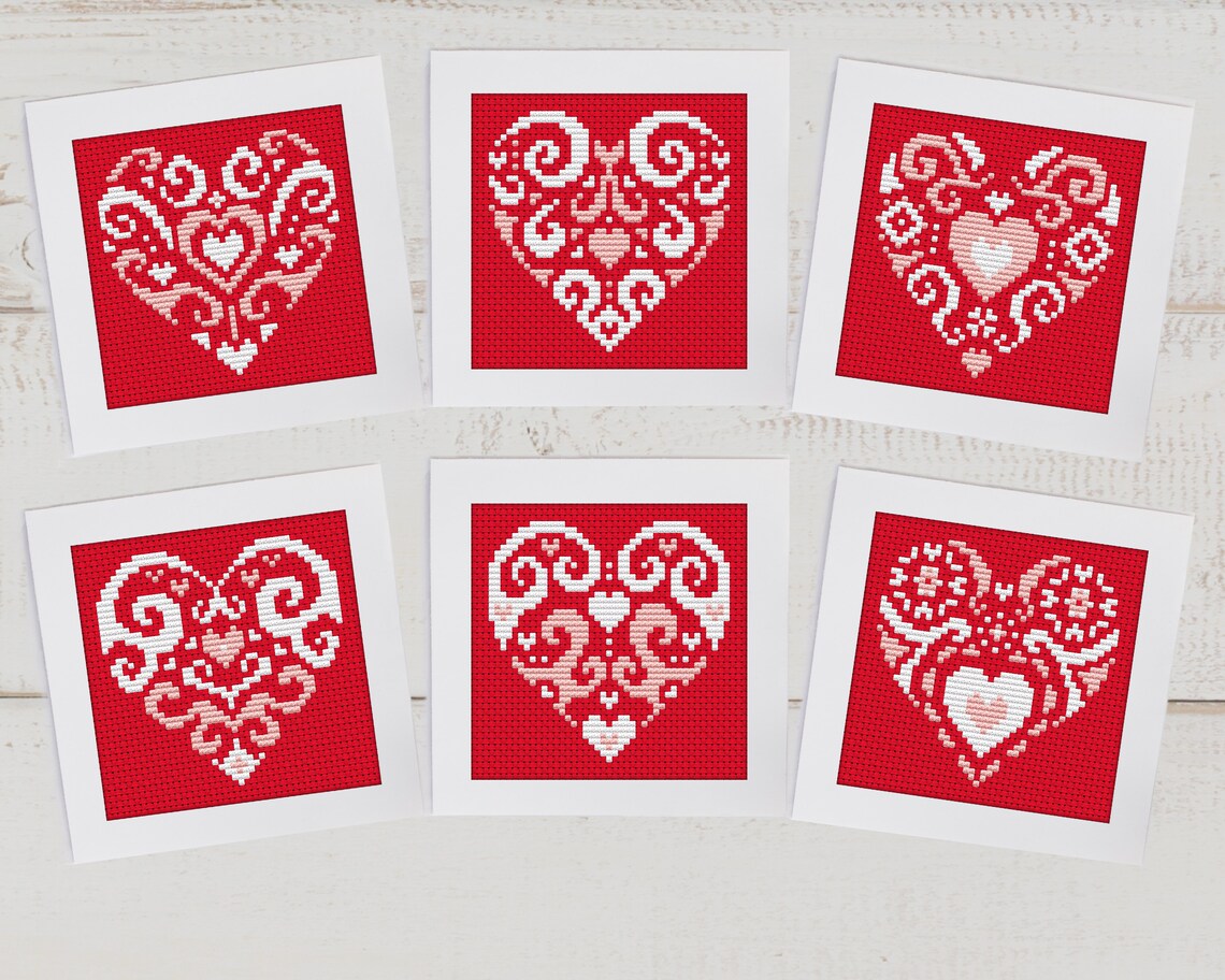 Heart Cross Stitch Patterns, Love Cross Stitch, Red Heart Patterns PDF ...