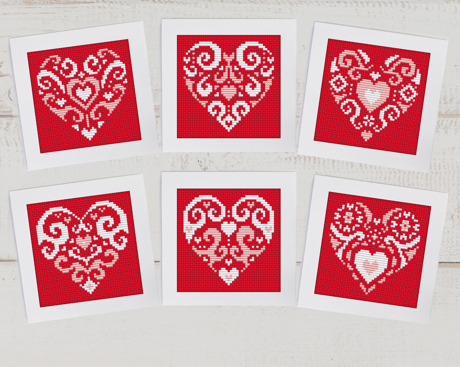 Heart Cross Stitch Patterns, Love Cross Stitch, Red Heart Patterns PDF ...