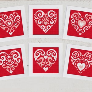 Heart Cross Stitch Patterns, Love Cross Stitch, Red Heart Patterns PDF ...