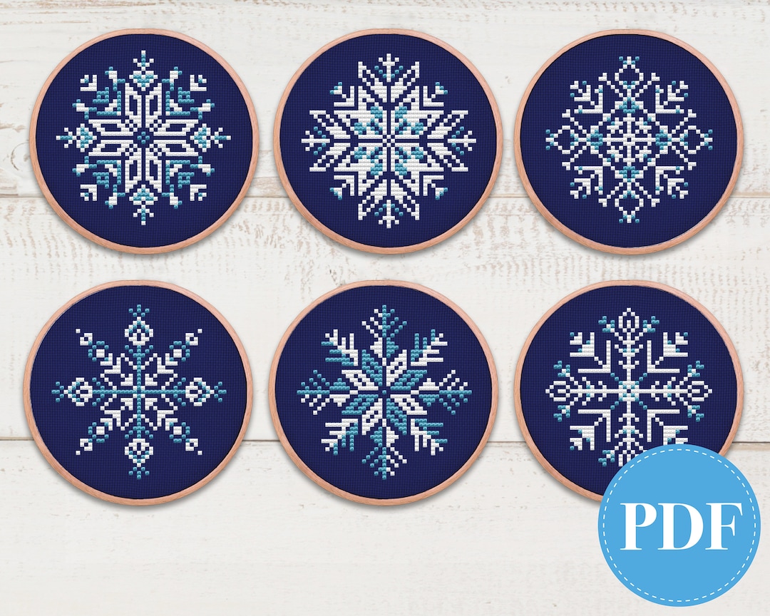 Snowflake Cross Stitch Patterns | PDF Instant Download - Etsy