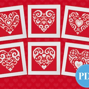 Heart Cross Stitch Patterns, Love Cross Stitch, Red Heart Patterns ...