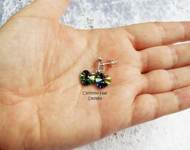 Vitrail Medium Green Multi 10mm Swarovski Elements Crystal Heart ...