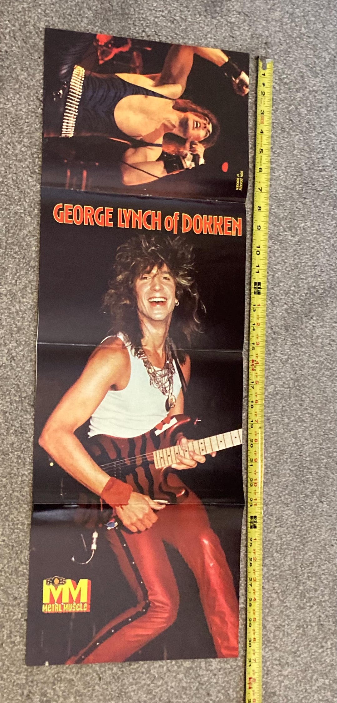 Vintage - Dokken /george Lynch/ Aerosmith 1986/ Double Sided Poster - Etsy